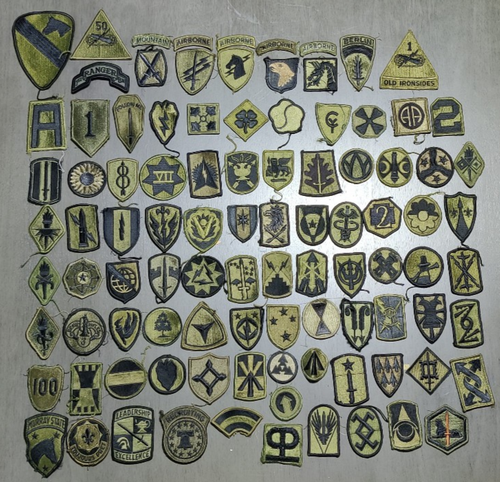 Genuine US Army Unit Patches Subdued - Lot of 97 original patches and ...