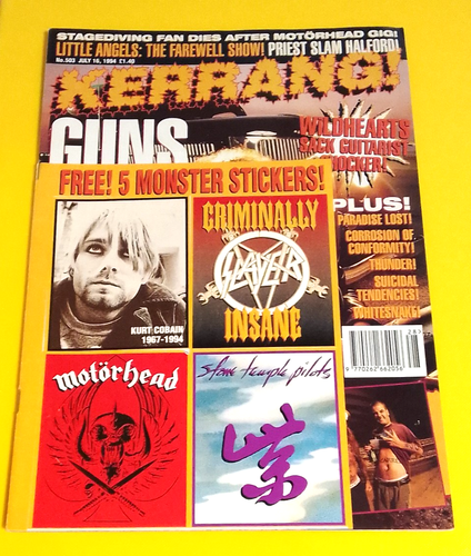 Kerrang! No.503 July 16 1994- Guns N'Roses + 5 Stickers (Nirvana ...
