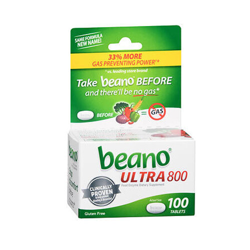 Beano Food Enzyme Dietary Supplement Tablets 100 Tablets By Beano ...