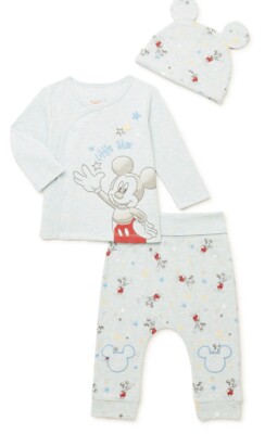 Disney Baby Mickey Mouse 3-Piece Set Shirt/Pants/Hat NWT 3/6 Months | eBay