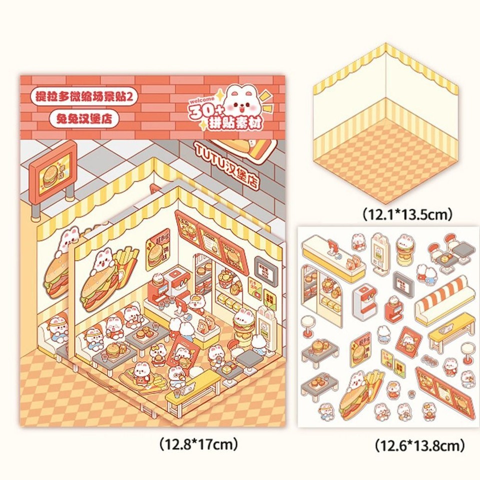 3D Miniature Scene 3D Stickers DIY Landscaping Stickers | eBay Australia