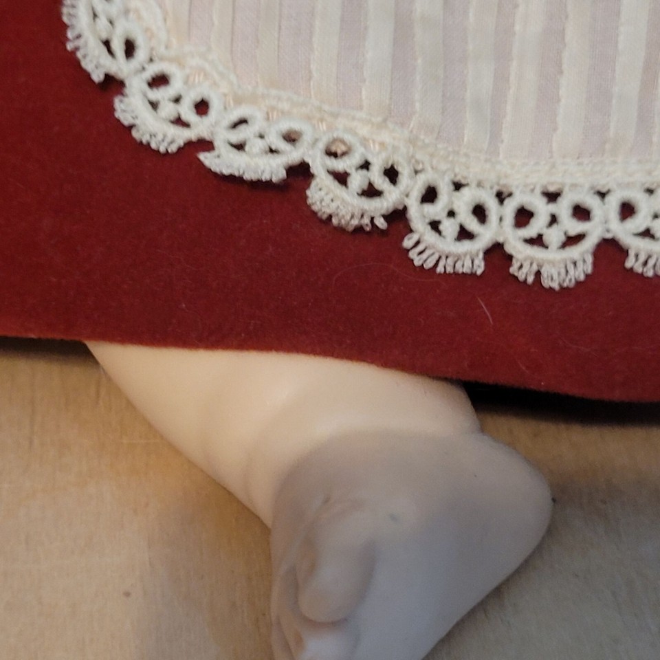 Vintage Effanbee Sweetie Pie Doll 1969 Red Velvet Dress Broken Foot ...