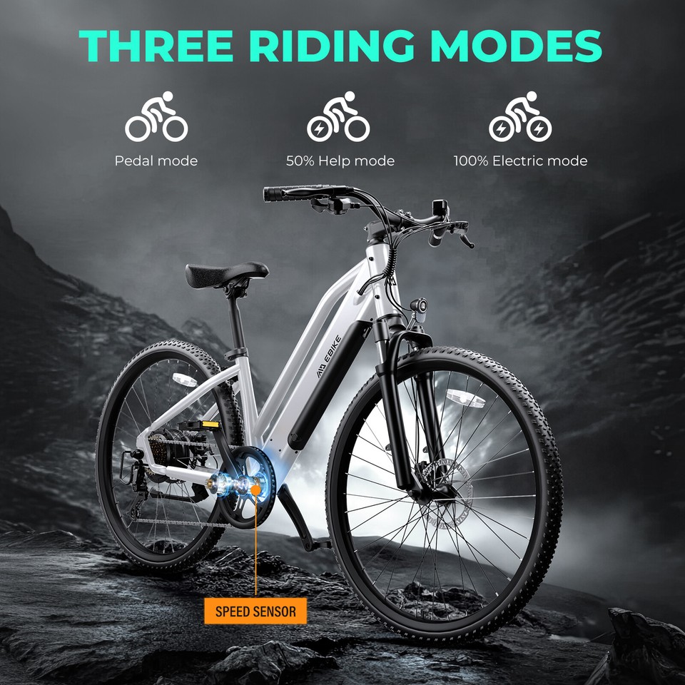 NEW TST Electric Bike for Adults 26" Electric Bicycle 7 Speed Mountain ...