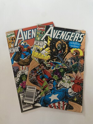 AVENGERS #331 #332 MARVEL COMICS 1991 NEWSSTAND | eBay
