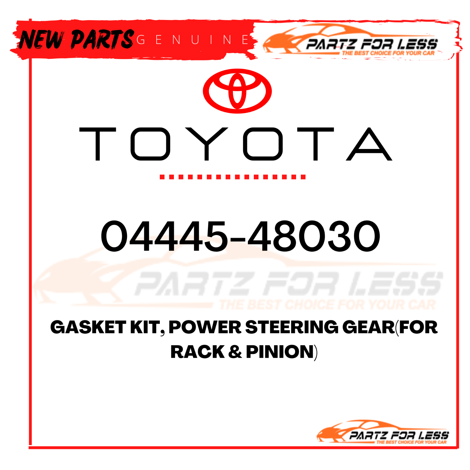 04445-48030 TOYOTA GENUINE Lexus RX300 GASKET KIT, POWER STEERING GEAR ...