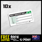10x Next Service Due Label Stickers 35x65mm Maintenance Vehicle # ...