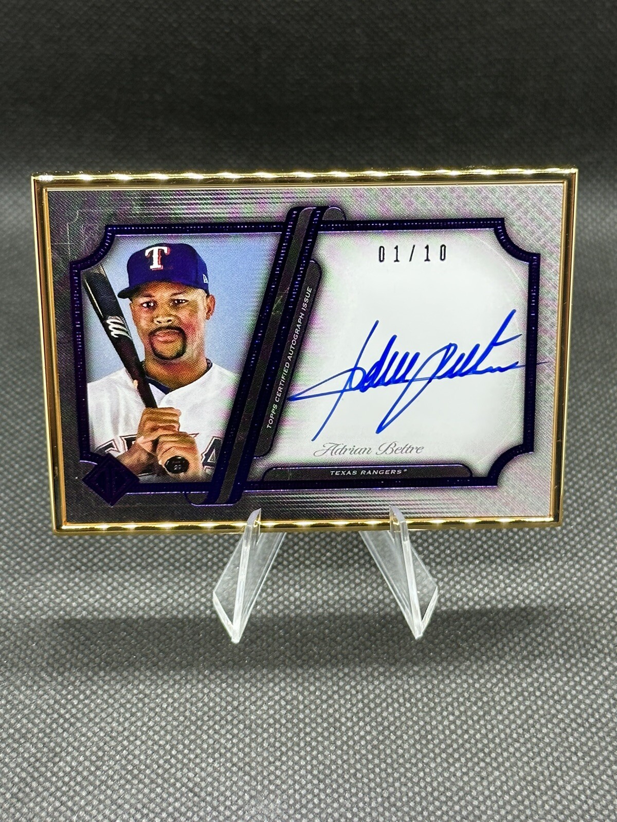 2021 Topps Transcendent Adrian Beltre Image Variation Autograph Purple ...