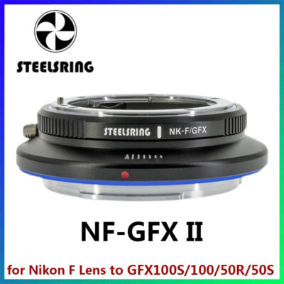 STEELSRING NK-F/GFX Auto Focus Lens Adapter for Nikon F Lens to Fuji ...