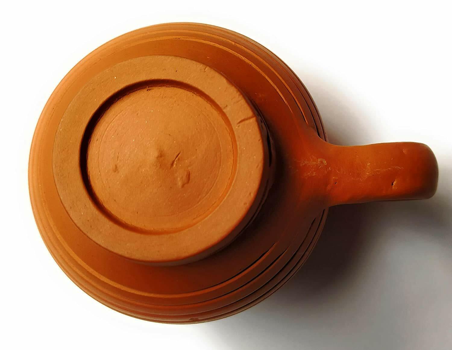 Handmade Unglazed Natural Terracotta Earthen Clay Tea Kulhad (Set of 6 ...