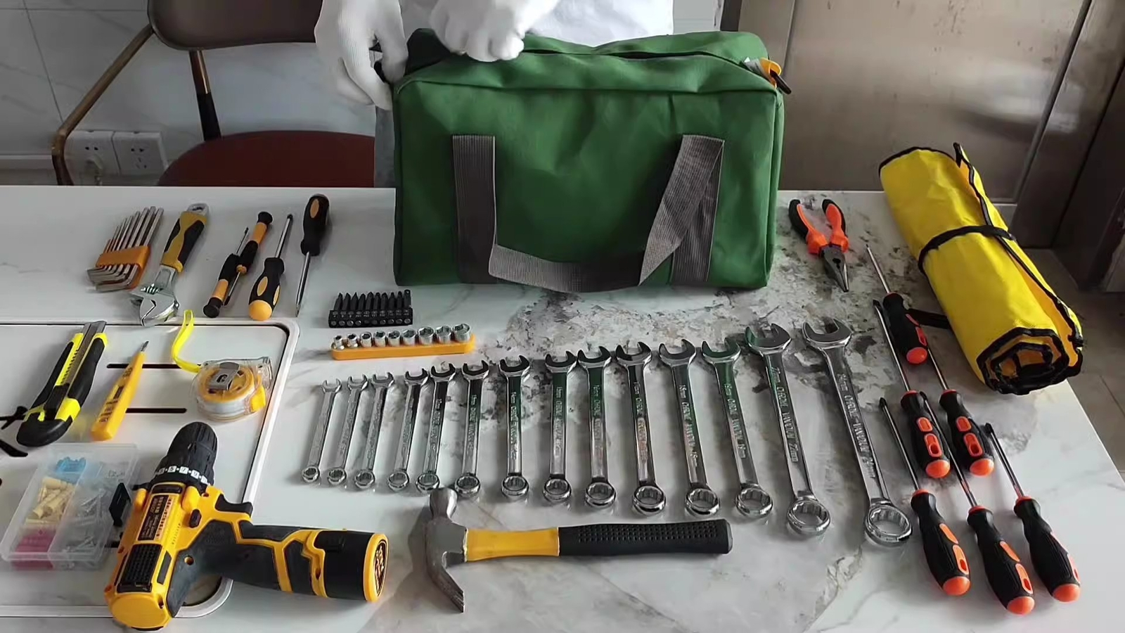 20 Inch Waterproof Tool Bag Portable Storage Toolkit Hand Heavy Case ...