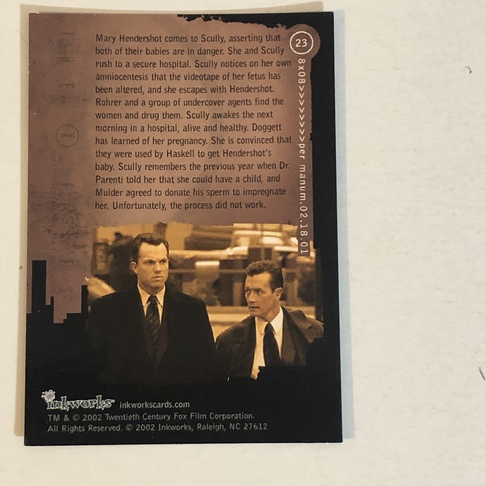 The X-Files Trading Card #23 David Duchovny Gillian Anderson Adam ...