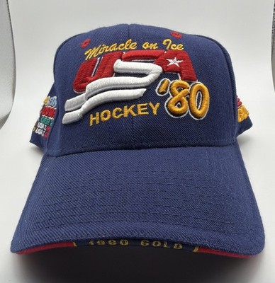 1980 Miracle on Ice USA Hockey Hat Zephyr Blue Adjustable Team USA ...