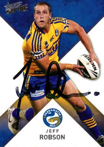 Signed 2011 Parramatta Eels NRL Select Strike Card - Jeff Robson | eBay
