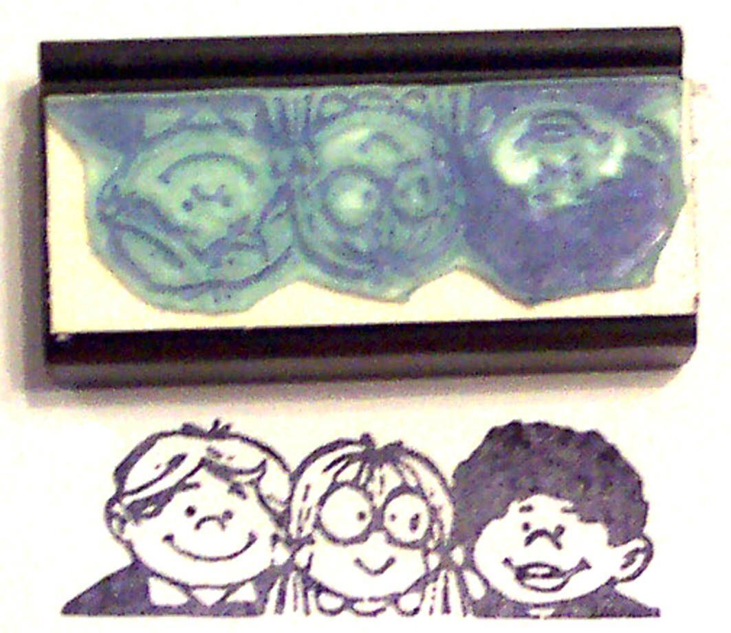3 Kids rubber stamp by Amazing Arts adorable! | eBay