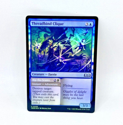 MTG Threadbind Clique Rip the Seams Wilds of Eldraine 0239 Foil | eBay