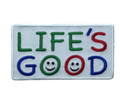 Life's Good Smiley Face 3.5 inch Patch IVANDISC F6D30L | eBay