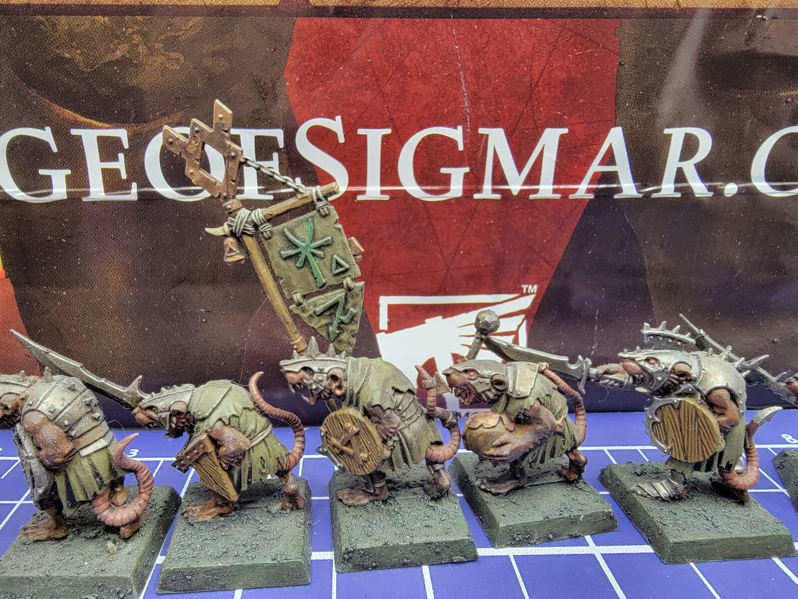 Warhammer Fantasy Skaven Clanrats x12 ProPainted Chaos Clan Rats AoS ...