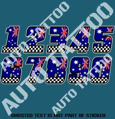 RACE NUMBERS DECAL STICKER RALLY RACE MOTOR CROSS DRIFT JDM DECALS ...