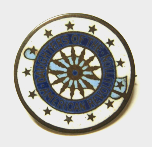 20s 30s DAR Sterling / Enamel #rd Pin - Daughters of the American ...