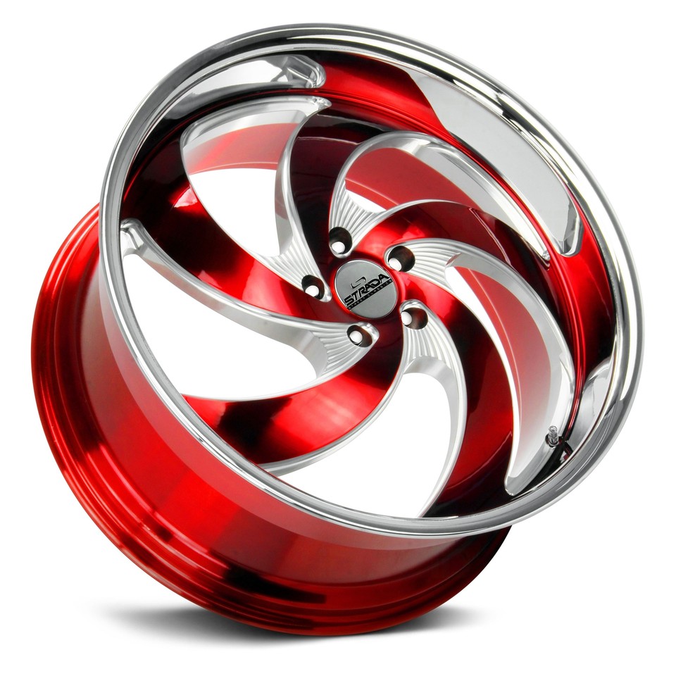 Strada RETRO 5 Wheel 22x10 (24, 6x139.7, 106.4) Red Single Rim | eBay