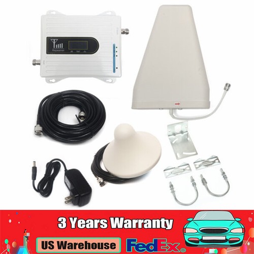 900/1800/2100MHz Cell Phone Signal Booster GSM 3G 4G LTE Amplifier Kit ...
