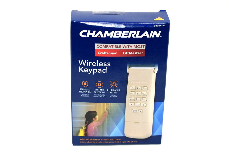 Chamberlain 940EV-P2 Garage Door Keyless Wireless Keypad SEALED ...