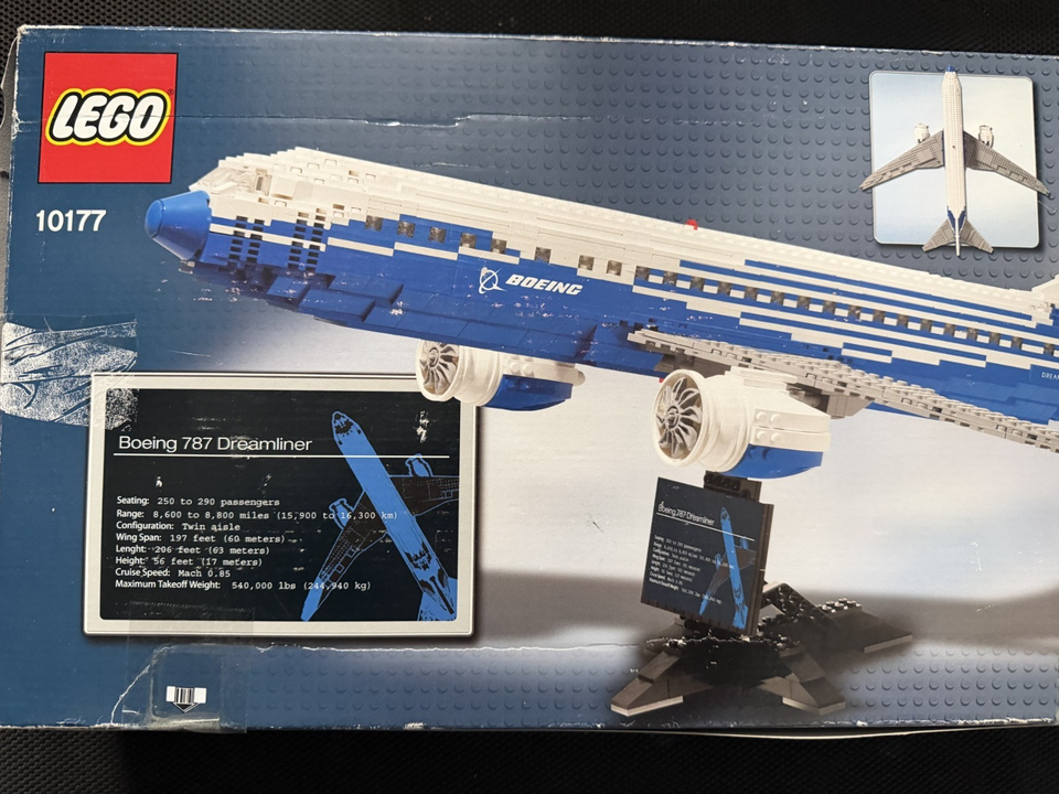 LEGO - Boeing 787 Dreamliner - 10177 - New Sealed - Rare Retired Set ...