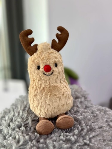 AMUSEABLE DEER PEANUT Soft Plush Toy Je Cat New Fun CUTE Stuffed Food ...