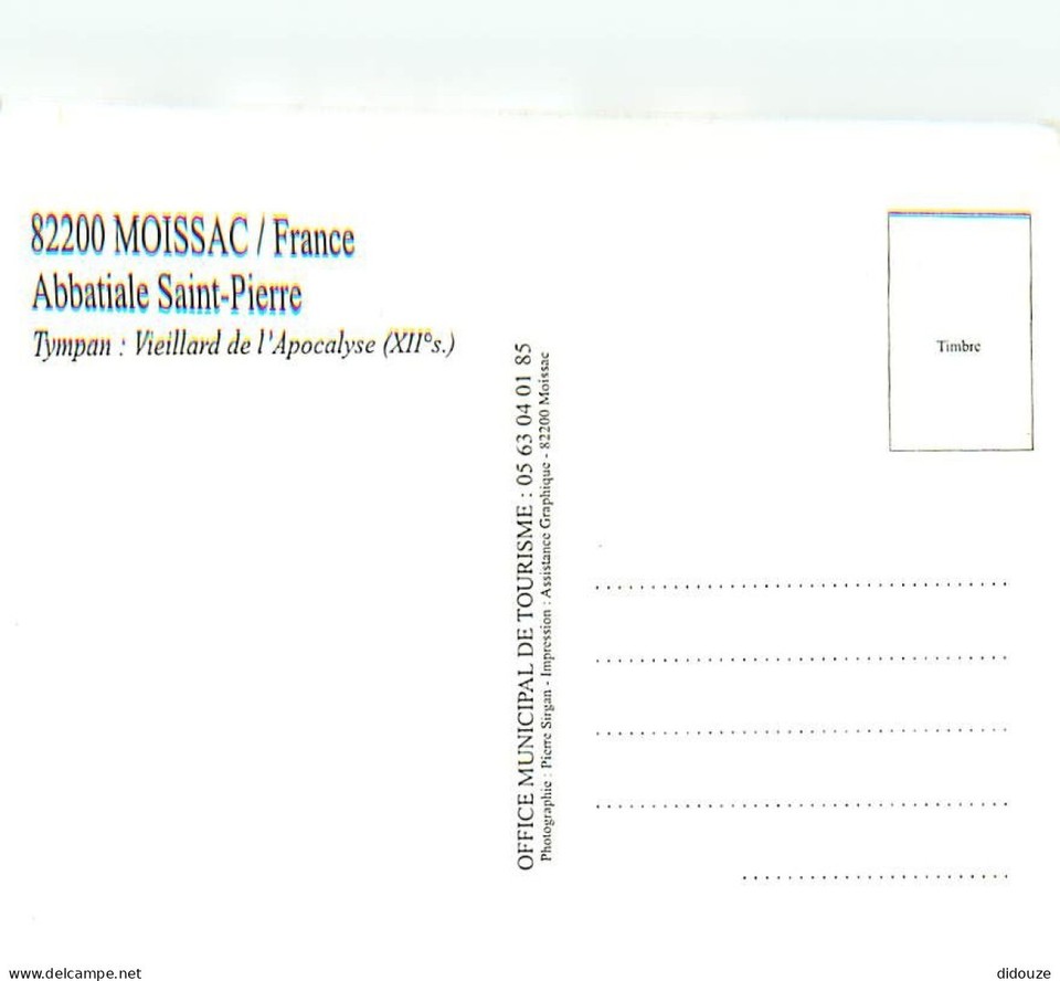 82 - Moissac - Abbatiale Saint-Pierre - Tympan : Vieillard de l ...
