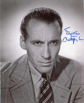 COUNT DRACULA ACTOR Christopher Lee autograph, IP signed photo | eBay