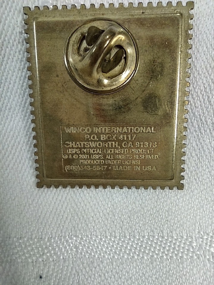 United We Stand Postage Stamp Lapel Hat Pin USPS 34 Cent U S Flag Winco ...