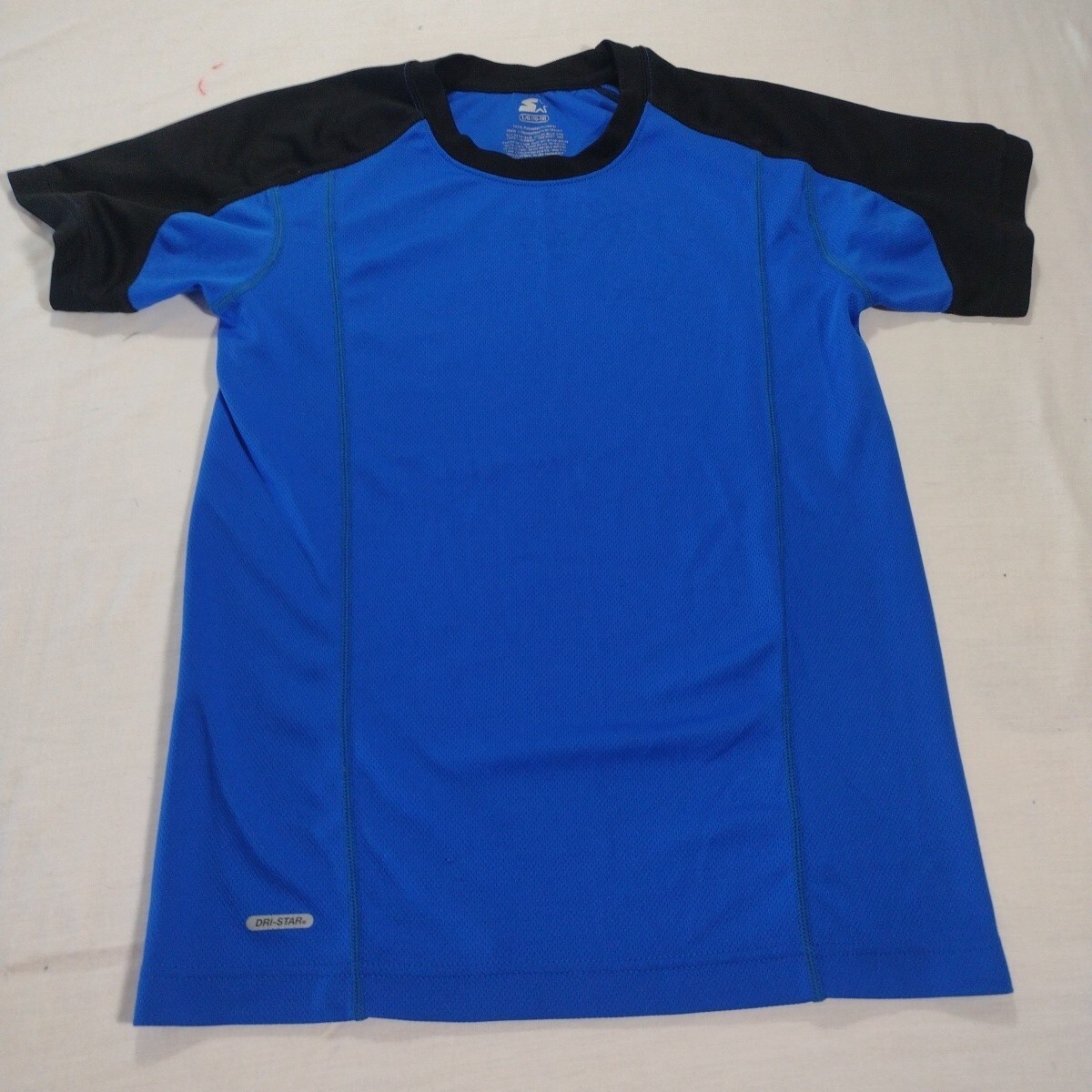 Starter Boys Dri-star Soccer T-shirt Sz "L" (10-12) Blue With Black ...