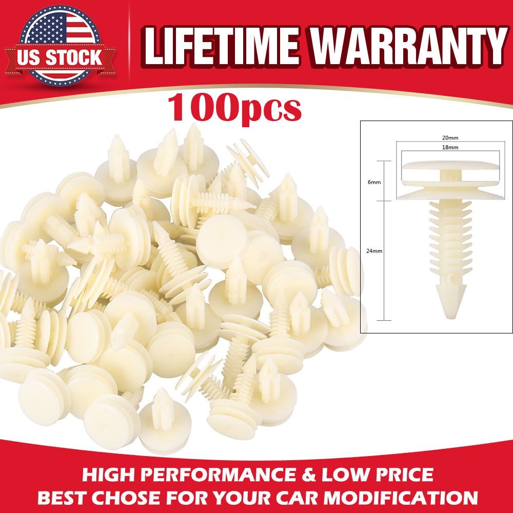100pcs Car Door Panel Retainer Clips Rivet 10153057 For GMC Chevrolet ...