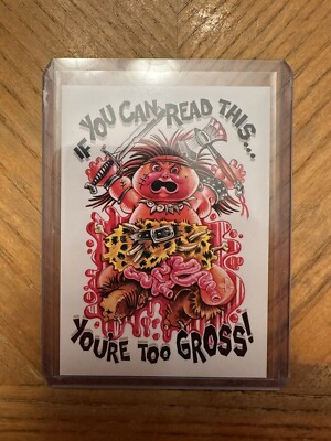 Garbage Pail Kids Book Worms Book Marked! YOU’RE TOO GROSS Insert | eBay