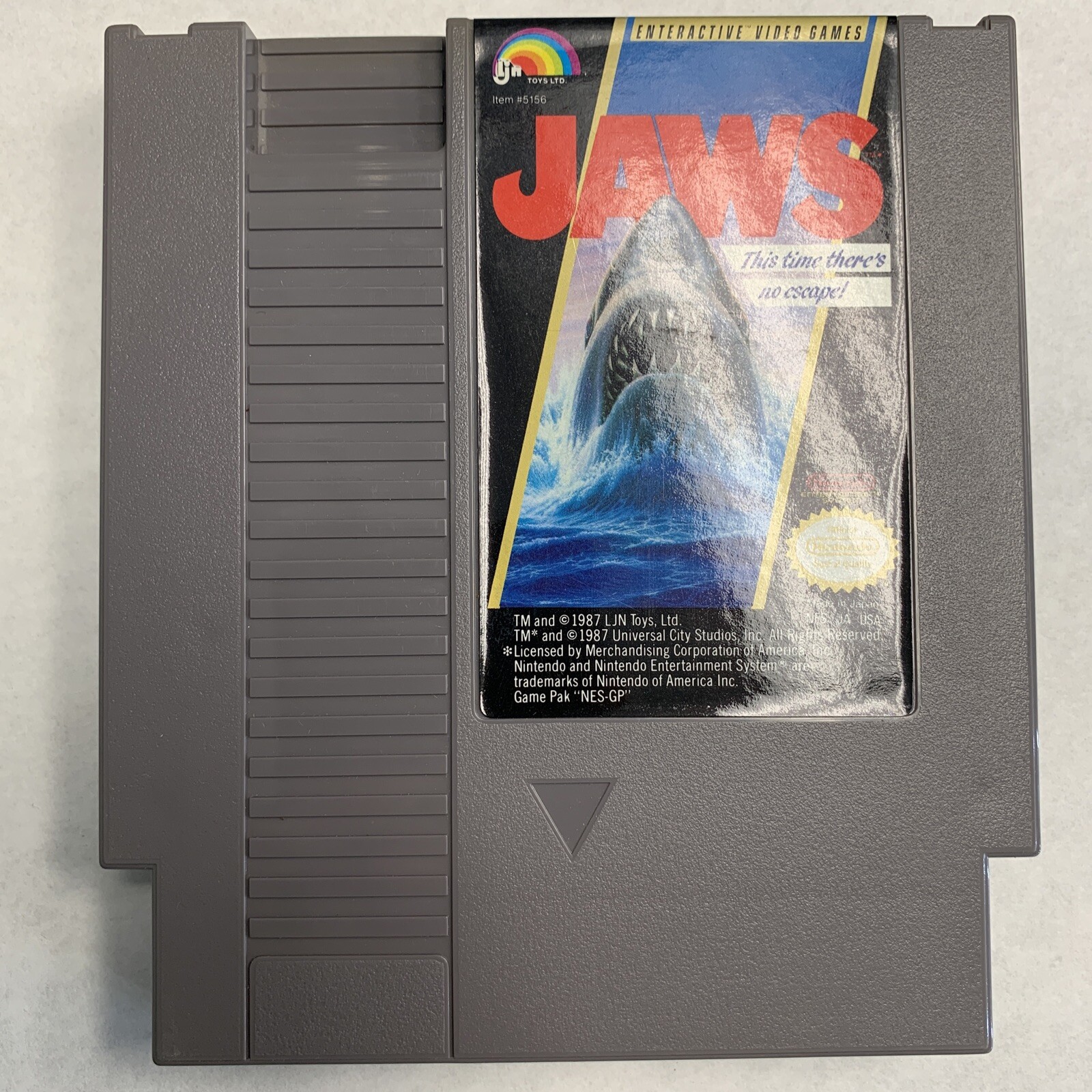 Jaws (Nintendo Entertainment System, 1987) LJN Toys NES Game Cartridge ...