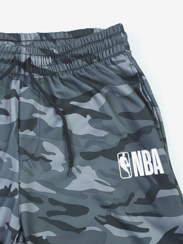 NBA Licensed Men's Medium Camo Jogger Sweatpants Black Gray Logo ...