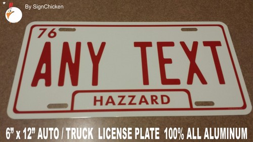 DUKES OF HAZZARD, CUSTOM TEXT HAZZARD COUNTY LICENSE PLATE, 69 CHARGER ...