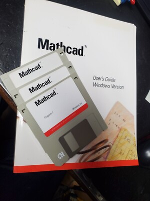 Vintage 1992 Mathsoft Mathcad Windows 3.1 Version PC Software 3.5 ...