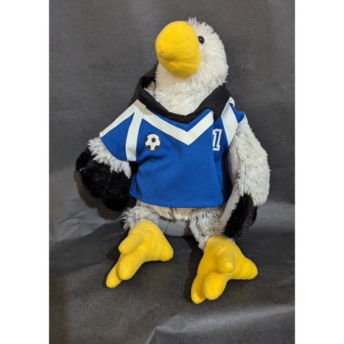 Animaland Soccer Seagull Hawk Plush Toy 12" Wearing Blue Jersey Number ...
