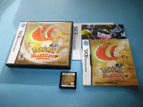 Pokemon Heartgold Version Nintendo DS Lite DSi XL 3DS 2DS w/Case Manual ...