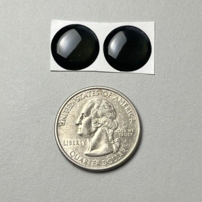 2x BLACK BLANK LOGO 14mm Key FOB Sticker Emblem Aftermarket Resin ...