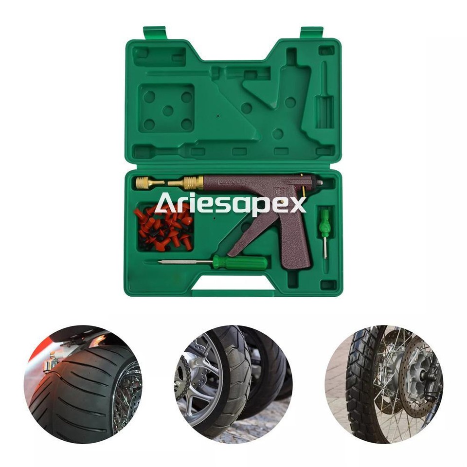 Tire Plugger Tubeless Tire Wheel Repair Gun Kit Mushroom Plug Probe ...