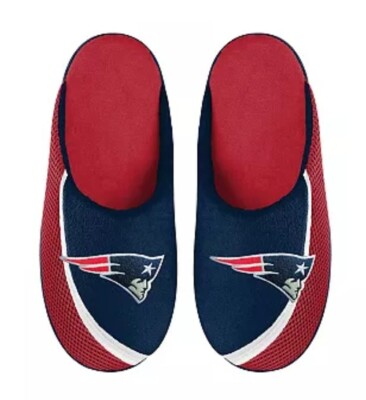 New England Patriots NFL Men's Mesh Edge Team Logo Slide Slip-on ...