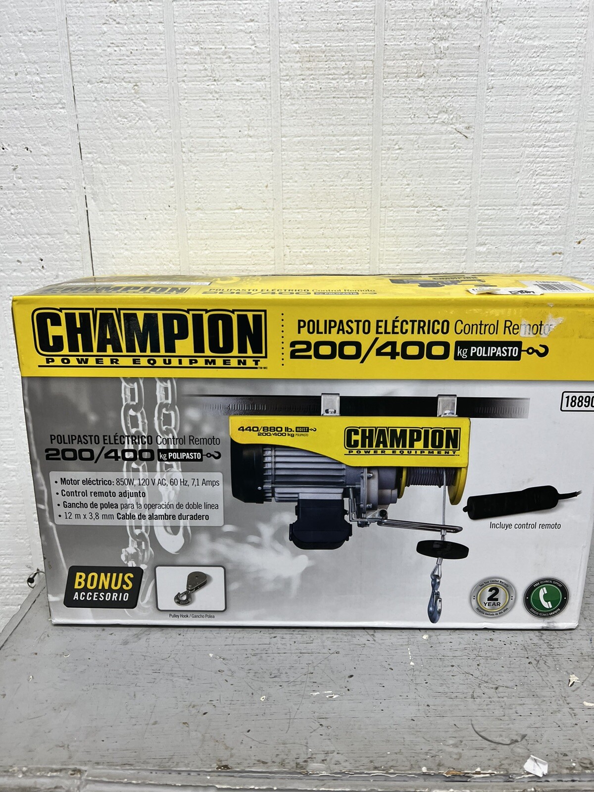 Champion Power Equipment 18890 Electric Hoist With Remote Control for ...