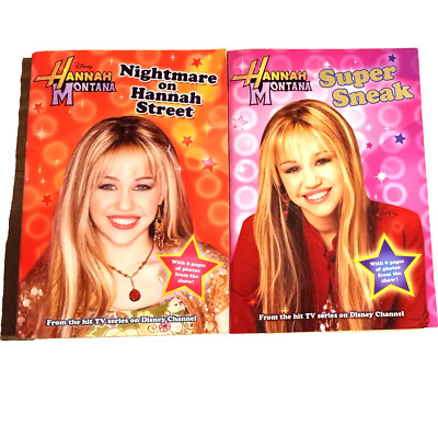 Hannah Montana 2007 Books Super Sneak & Nightmare On Hannah Street ...