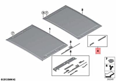 Genuine BMW ROLLS-ROYCE X3 Sliding Parts Suspended Headliner Rear ...