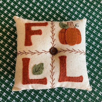 Hand Stitched Fall Pillow Tuck | eBay