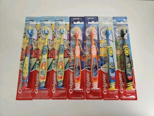 Set Of 7 Colgate Kids Toothbrush Extra Soft Minecraft SpongeBob Pokémon ...
