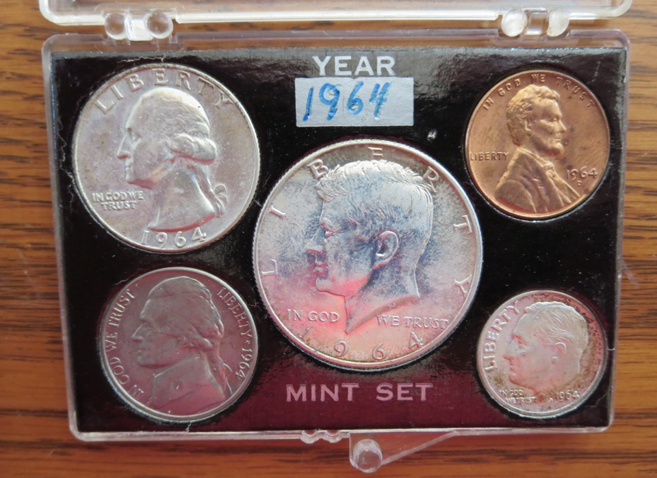 1964 US Mint 90% Silver AU Mint Sets lot 0012 | eBay