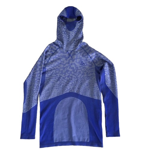 Odlo Base Layer Scuba Hoodie Shirt Face Mask Womens Medium Blackcomb ...